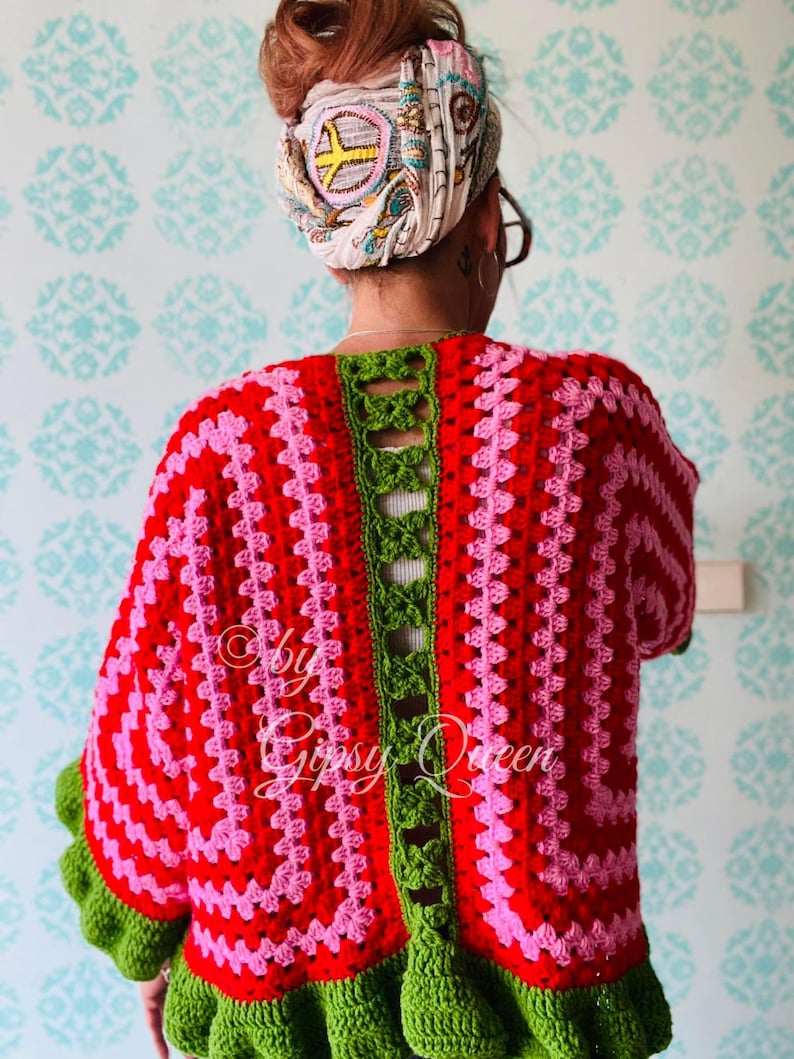 Crochet Pattern Doris, Crochet Jacket, Crochet Women's Jacket, Crochet ...