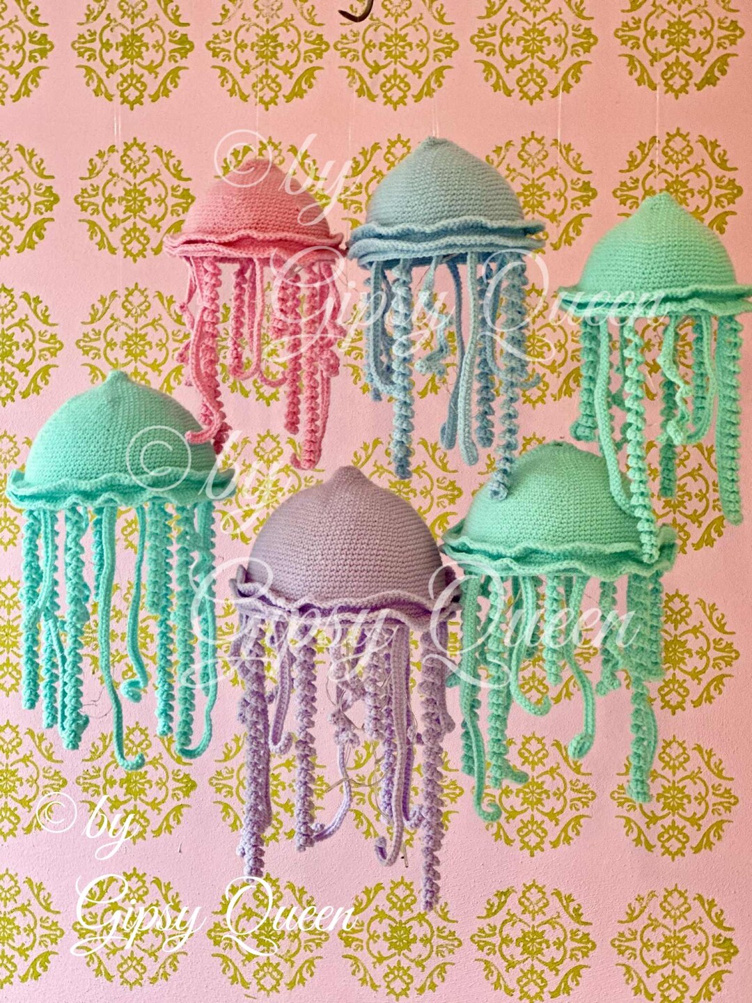 Crochet Pattern Light-up Jellyfish PDF | Crochet Lamp and Decoration ...