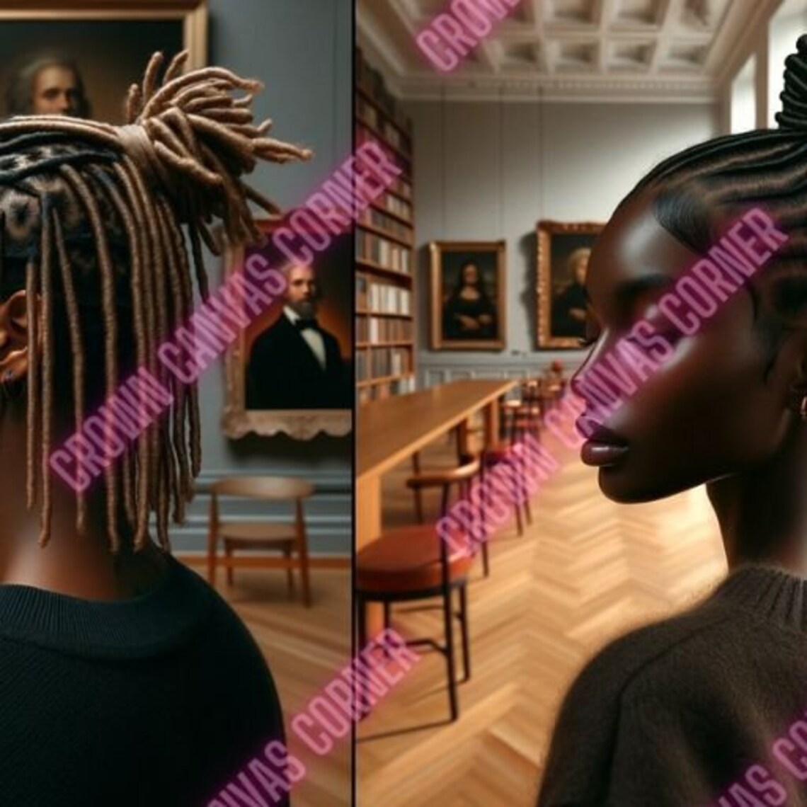 Dreadlocks W/diamond Scalp Parts and Bun Twist Digital Art Print, Ai ...