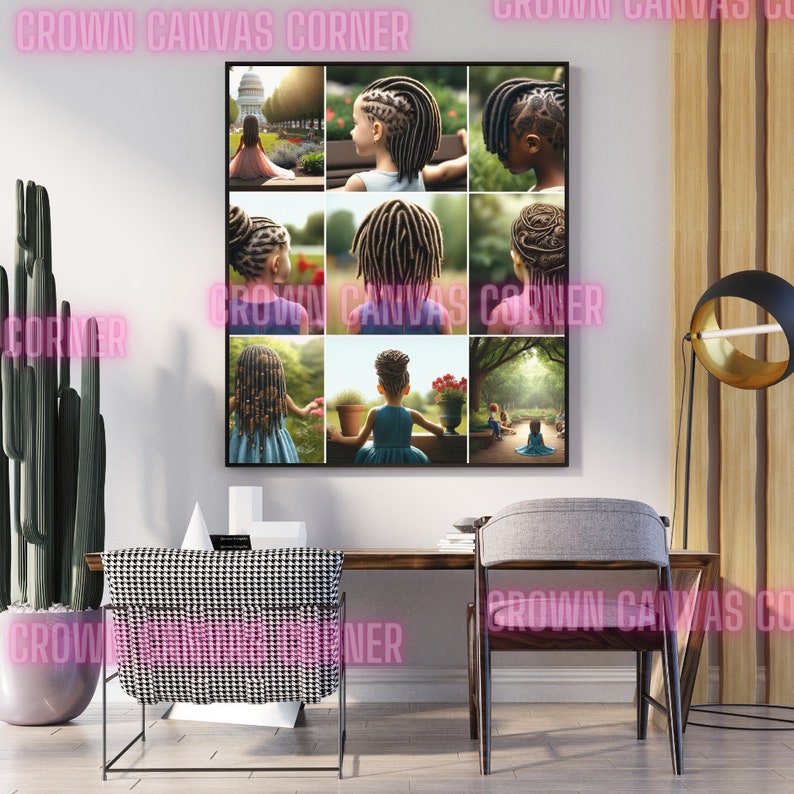 Elegant Dreadlocks - Digital Art Print Dreadlocks Hairstyle Natural ...