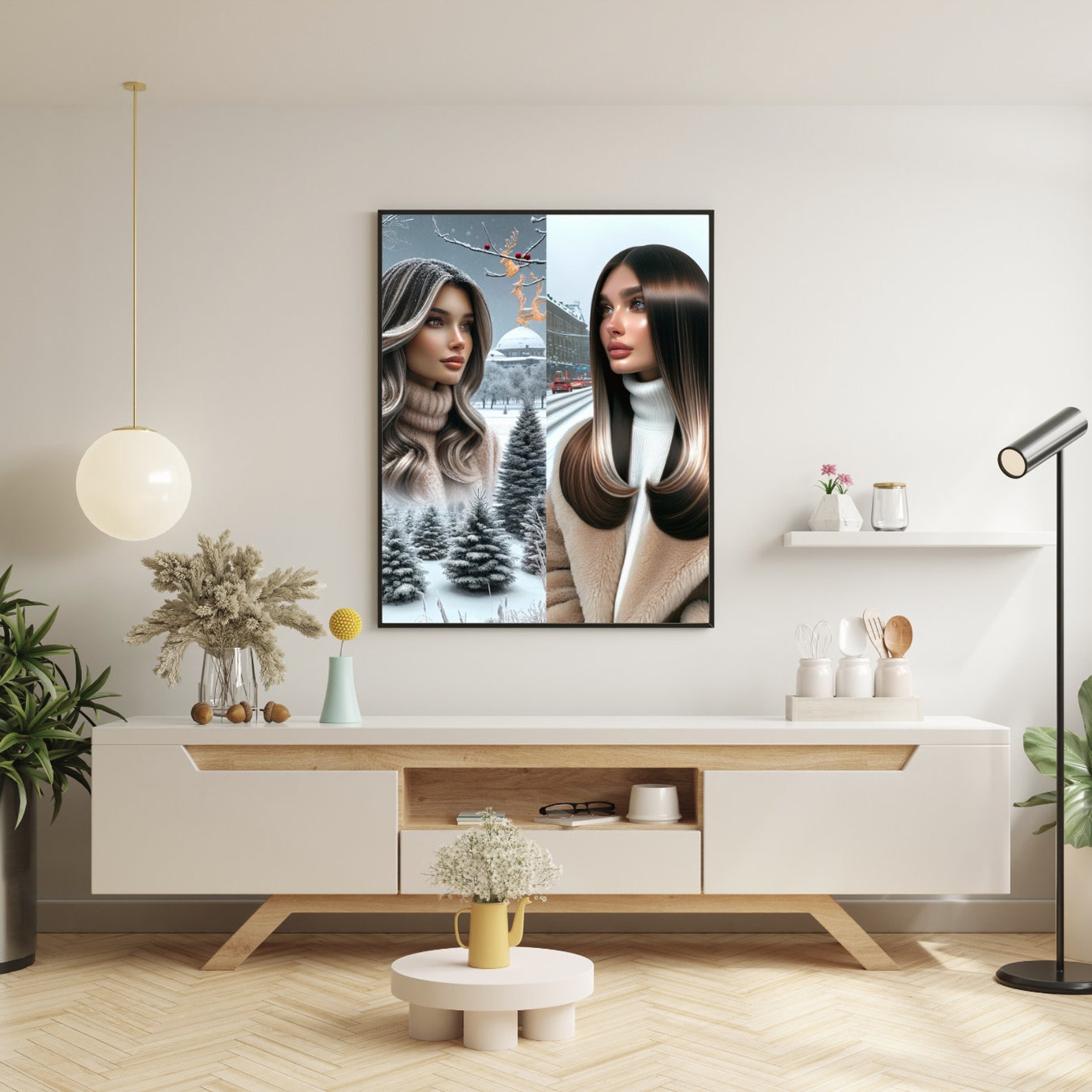 Sleek Elegance - Silk Press Bob Cut Digital Art Print, Ai-generated ...