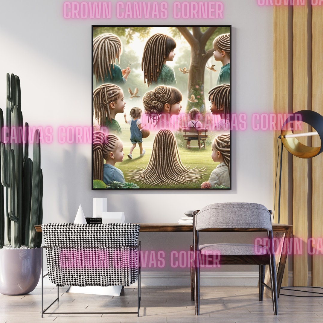 Elegant Dreadlocks - Digital Art Print Dreadlocks Hairstyle Natural ...