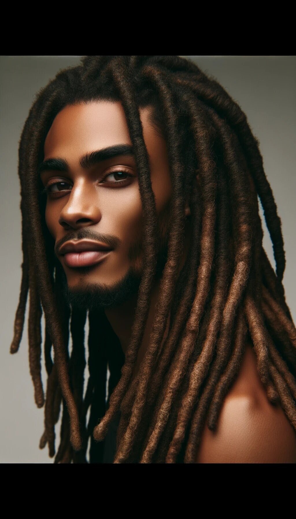 Elegant Dreadlocks Digital Art Print, Ai-generated Black Artwork ...