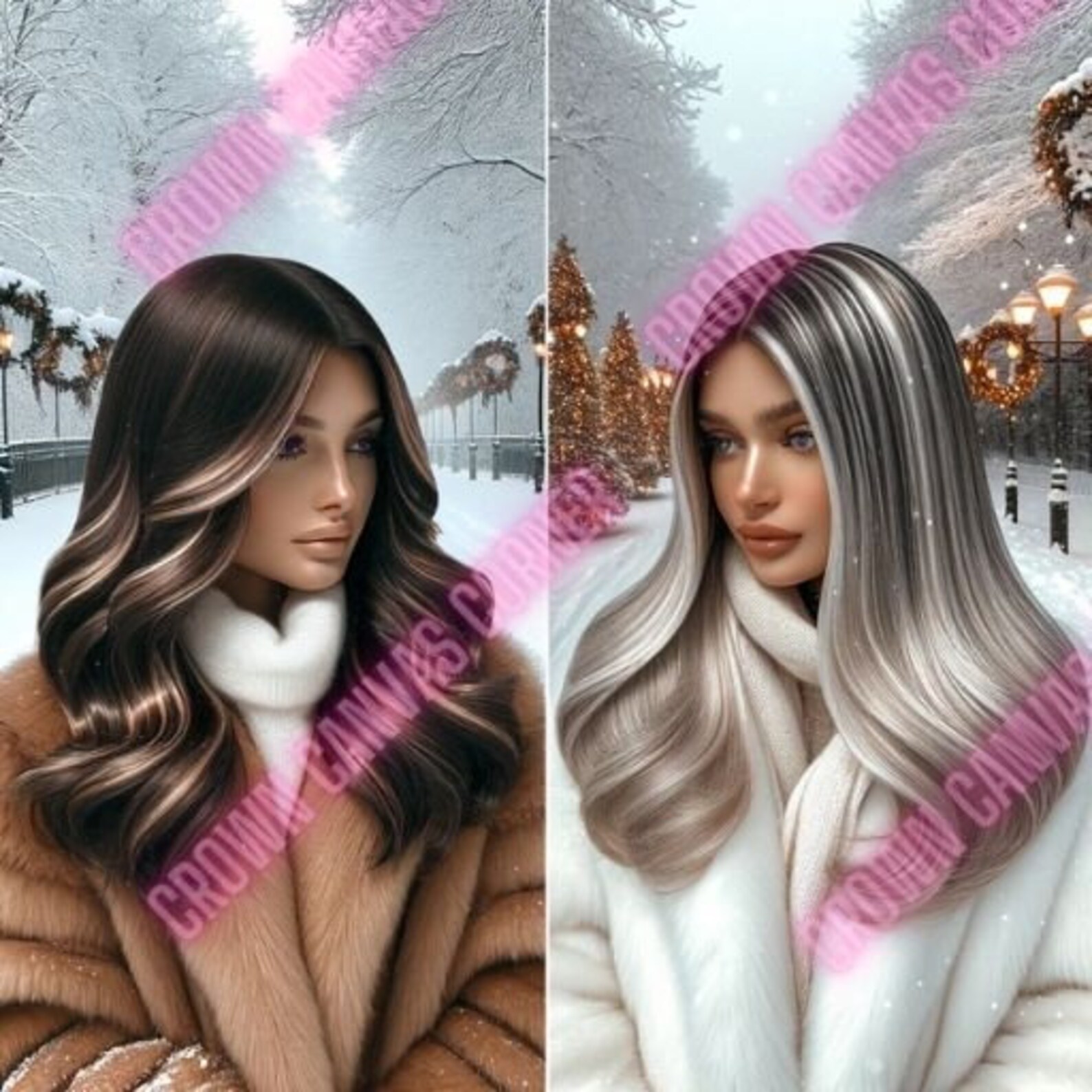 Sleek Elegance - Silk Press Bob Cut Digital Art Print, Ai-generated ...