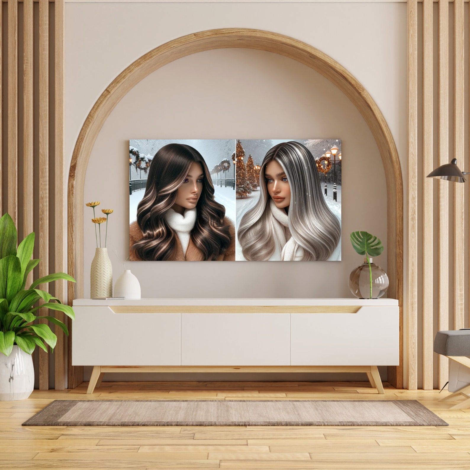 Sleek Elegance - Silk Press Bob Cut Digital Art Print, Ai-generated ...