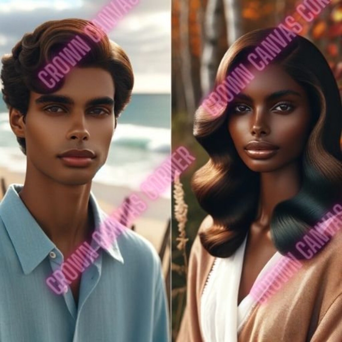 Sleek Elegance - Silk Press Bob Cut Digital Art Print, Ai-generated ...