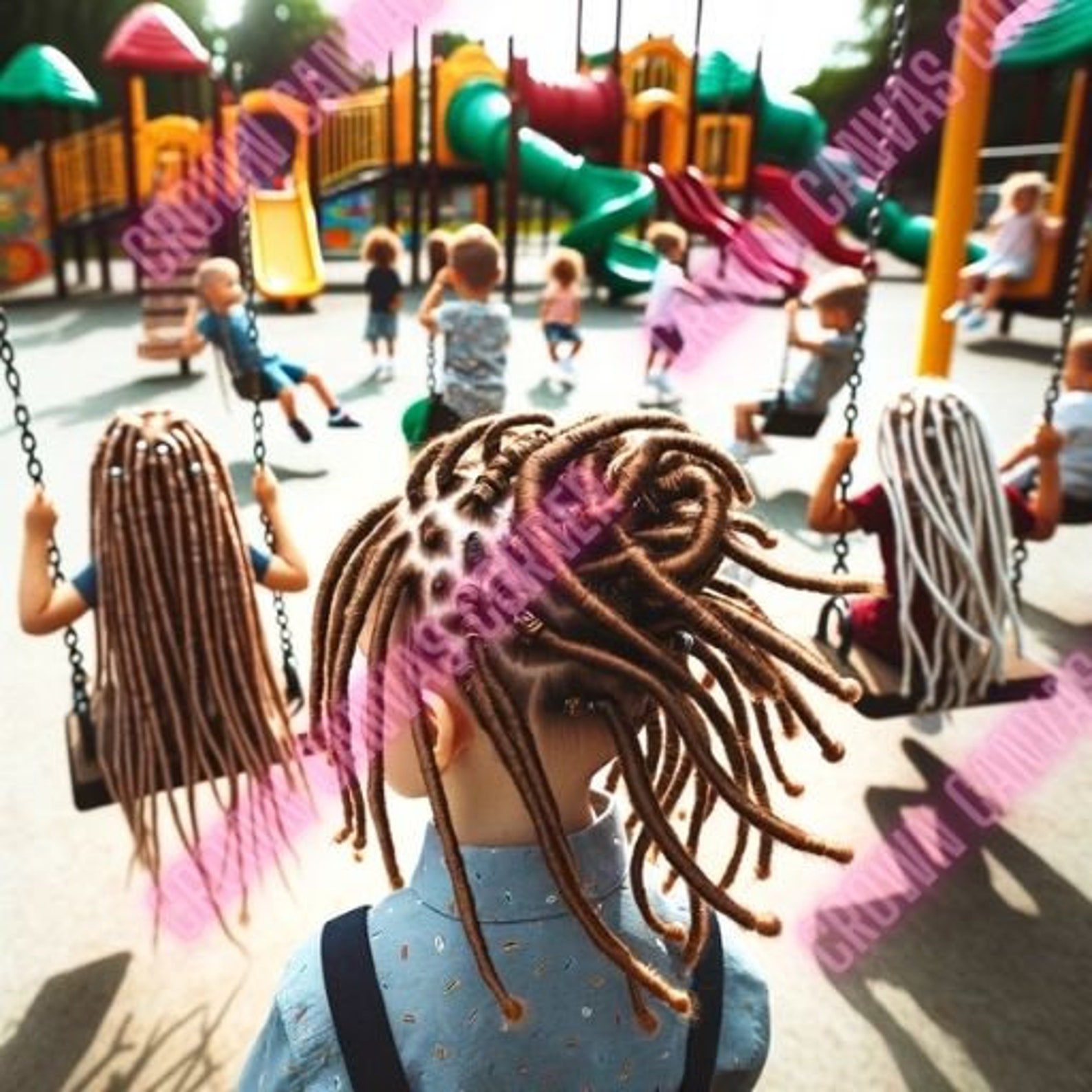 Elegant Dreadlocks - Digital Art Print Dreadlocks Hairstyle Natural ...