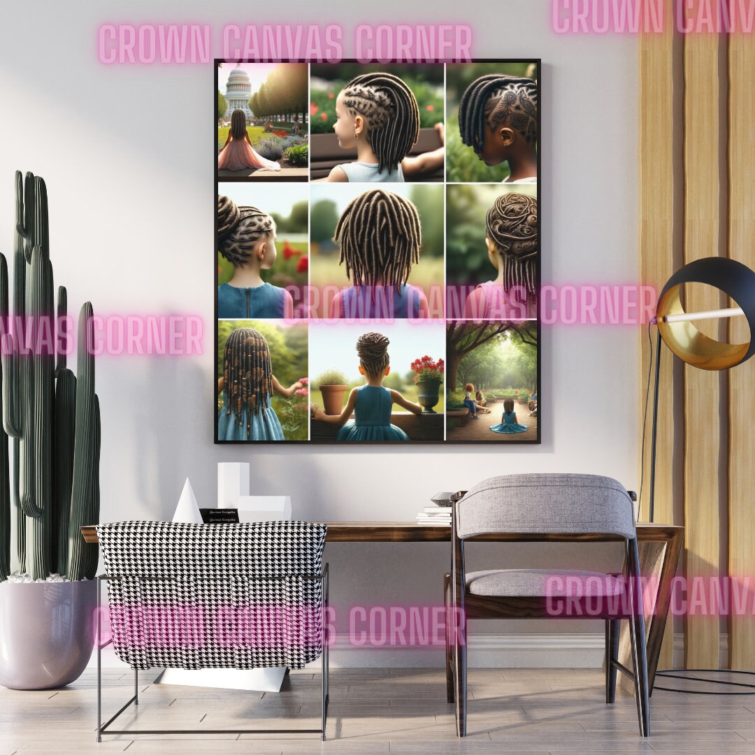 Elegant Dreadlocks - Digital Art Print Dreadlocks Hairstyle Natural ...
