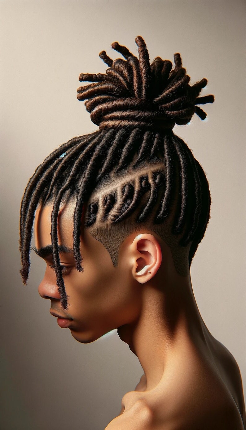 Egyptian Dreadlocks With Bun Twist Digital Art Print, Ai-generated ...