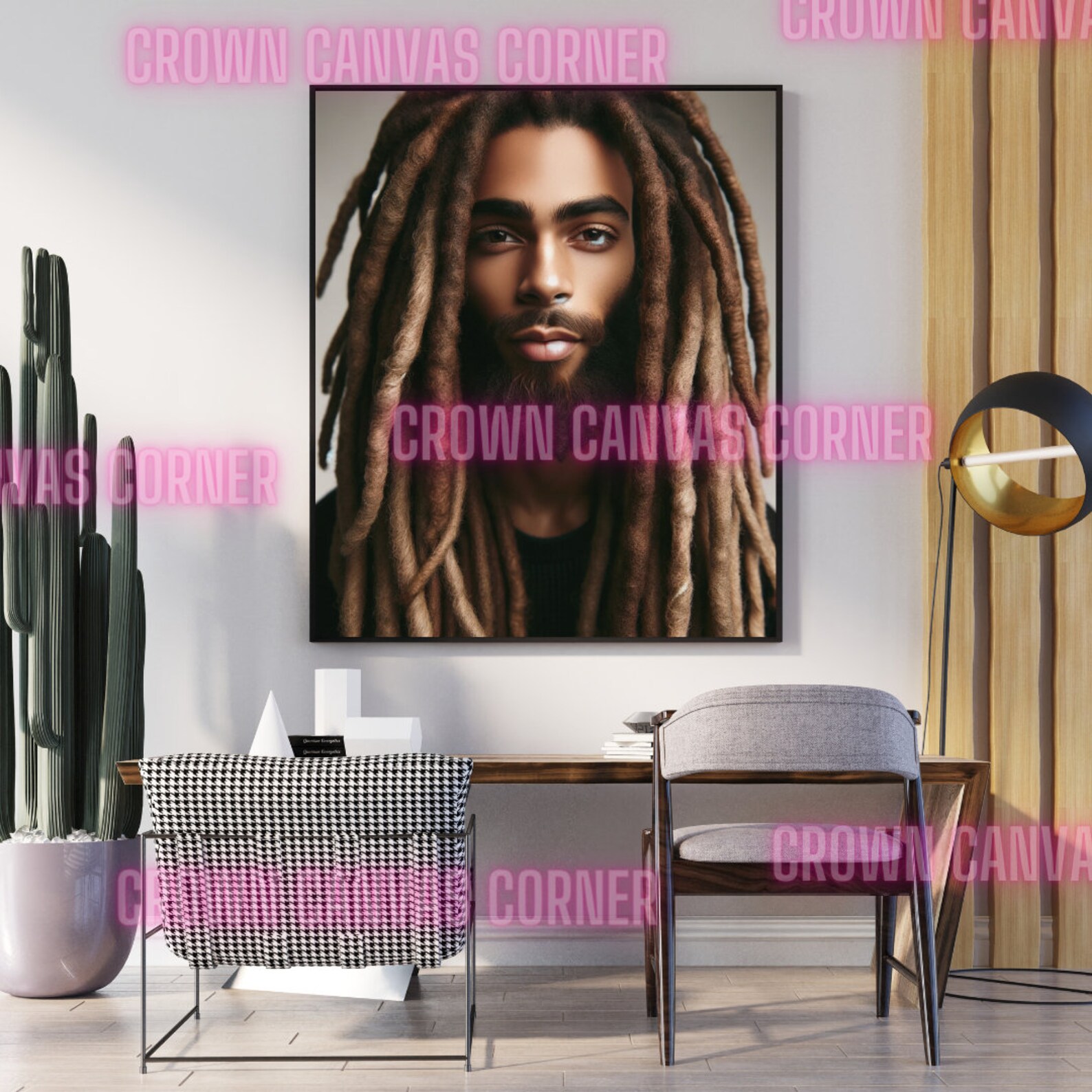 Elegant Dreadlocks - Digital Art Print Dreadlocks Hairstyle Natural ...