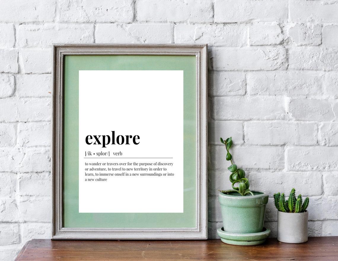 Digital Explore Definition Printable Art Digital Art Explore | Etsy