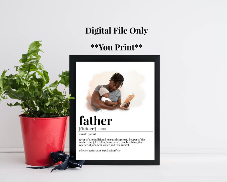 Custom Father Definition Print Digital Download New Dad Gift - Etsy