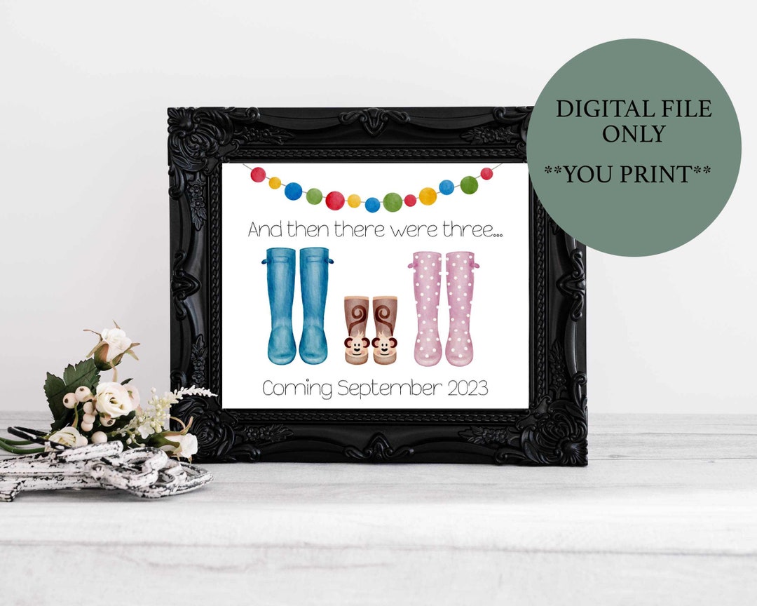 Personalized Family Wellies Print, Family Welly Boot Print, Family Rain ...