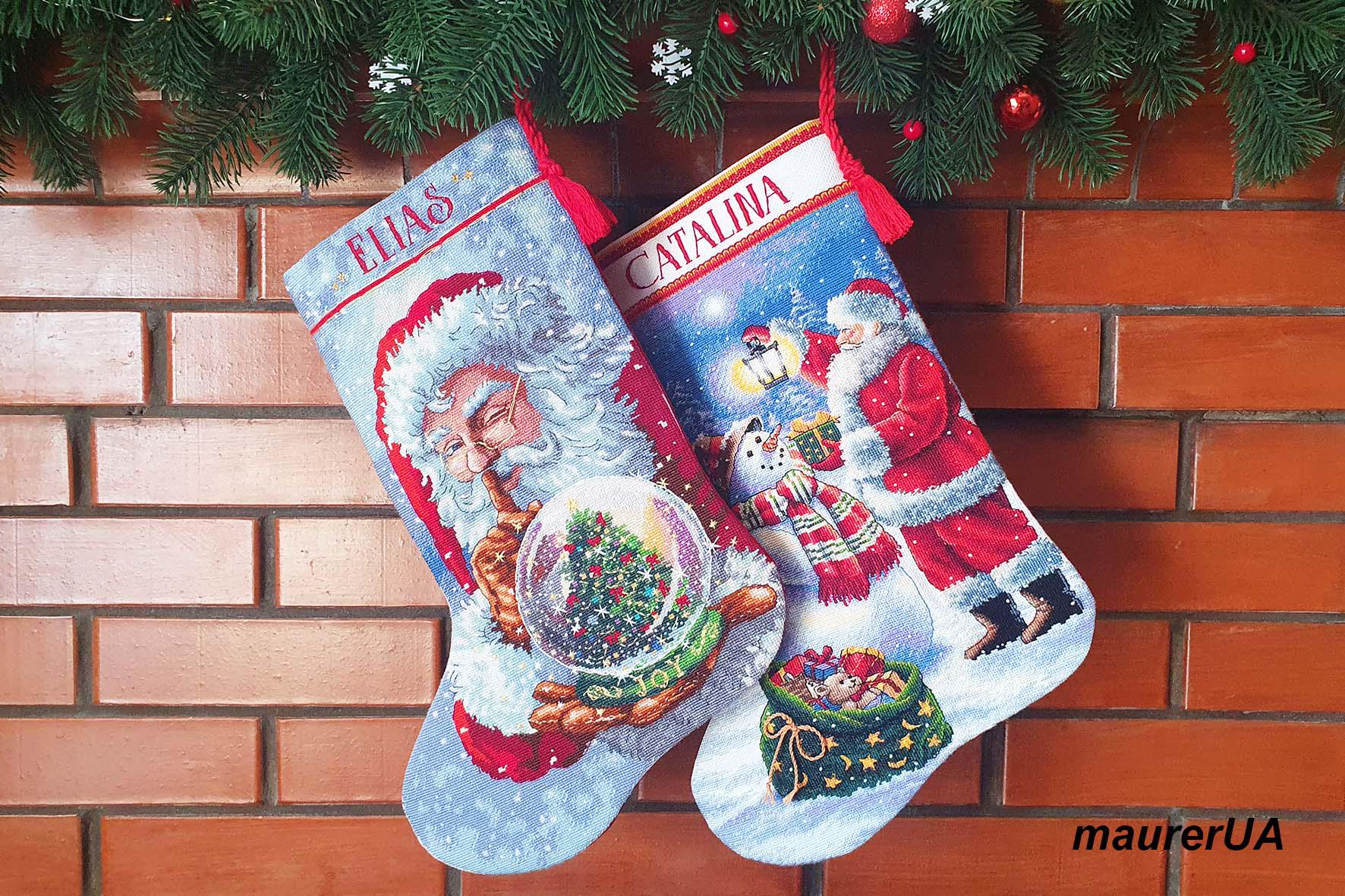 Santas Snow Globe Stocking Dimension Personalised Christmas Stocking ...