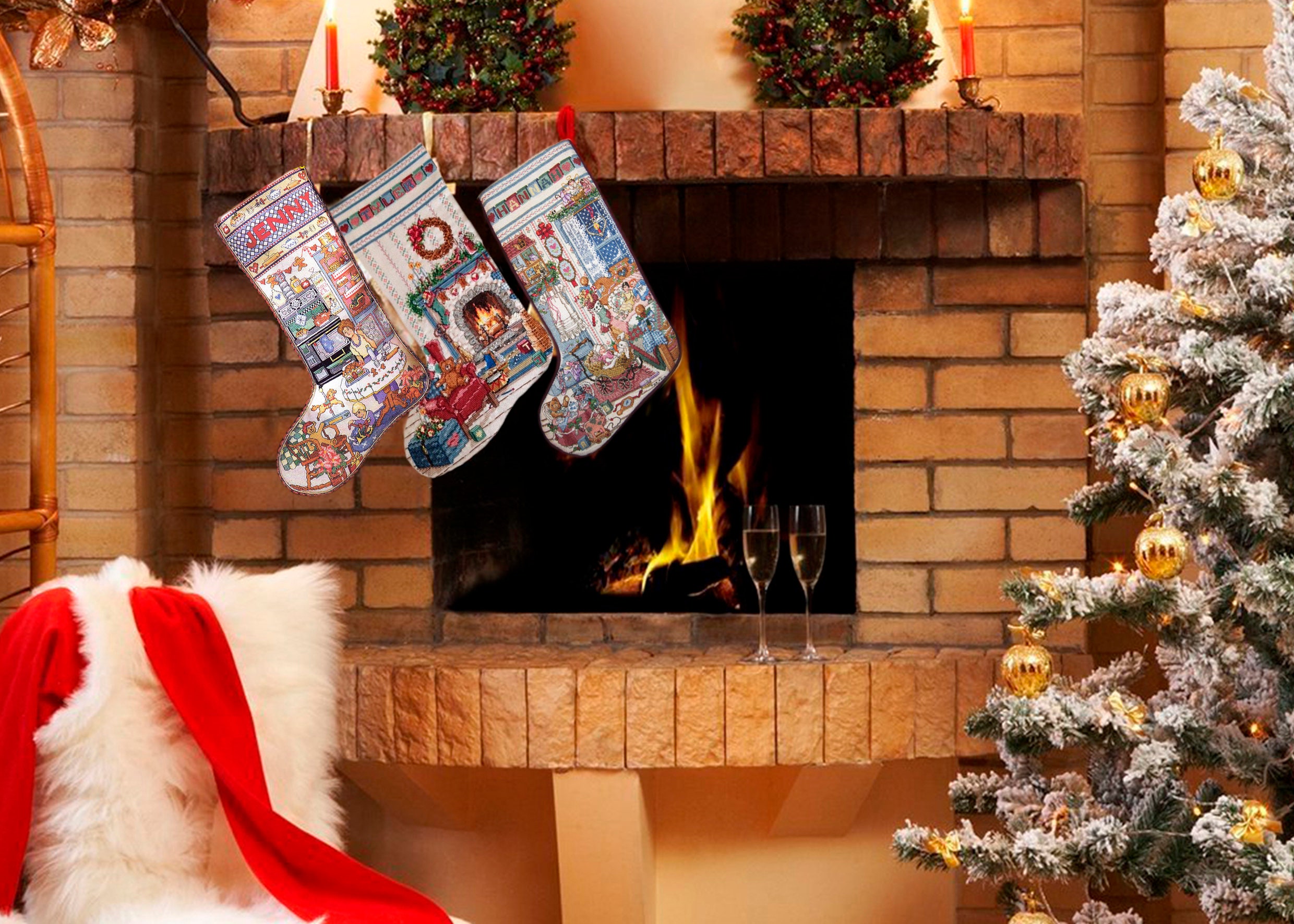 Finished Personalised Christmas Stocking Hush-a-bye Baby Stocking ...