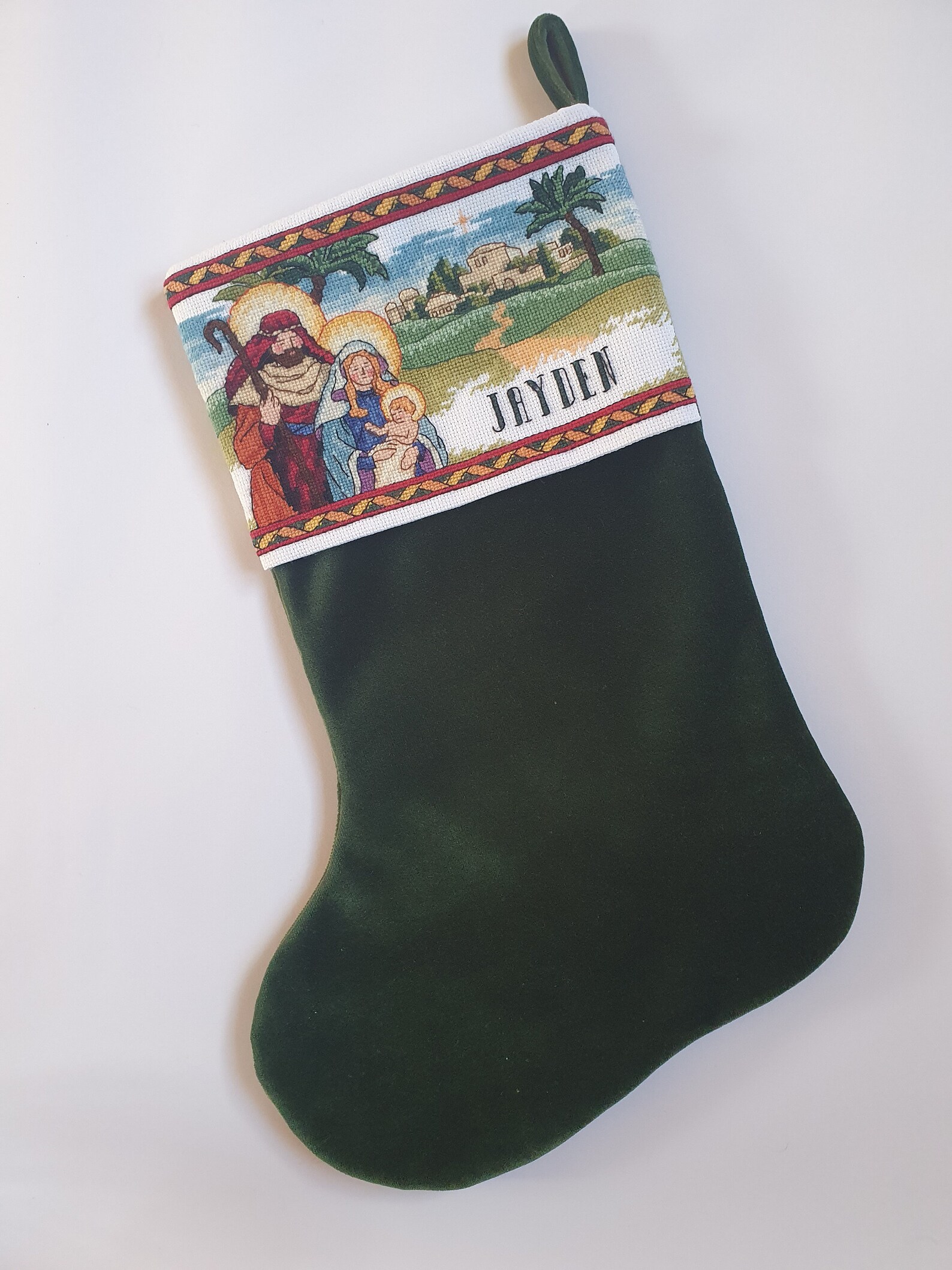 Personalized Christmas Stocking Santa on Sleigh Christmas Stocking ...