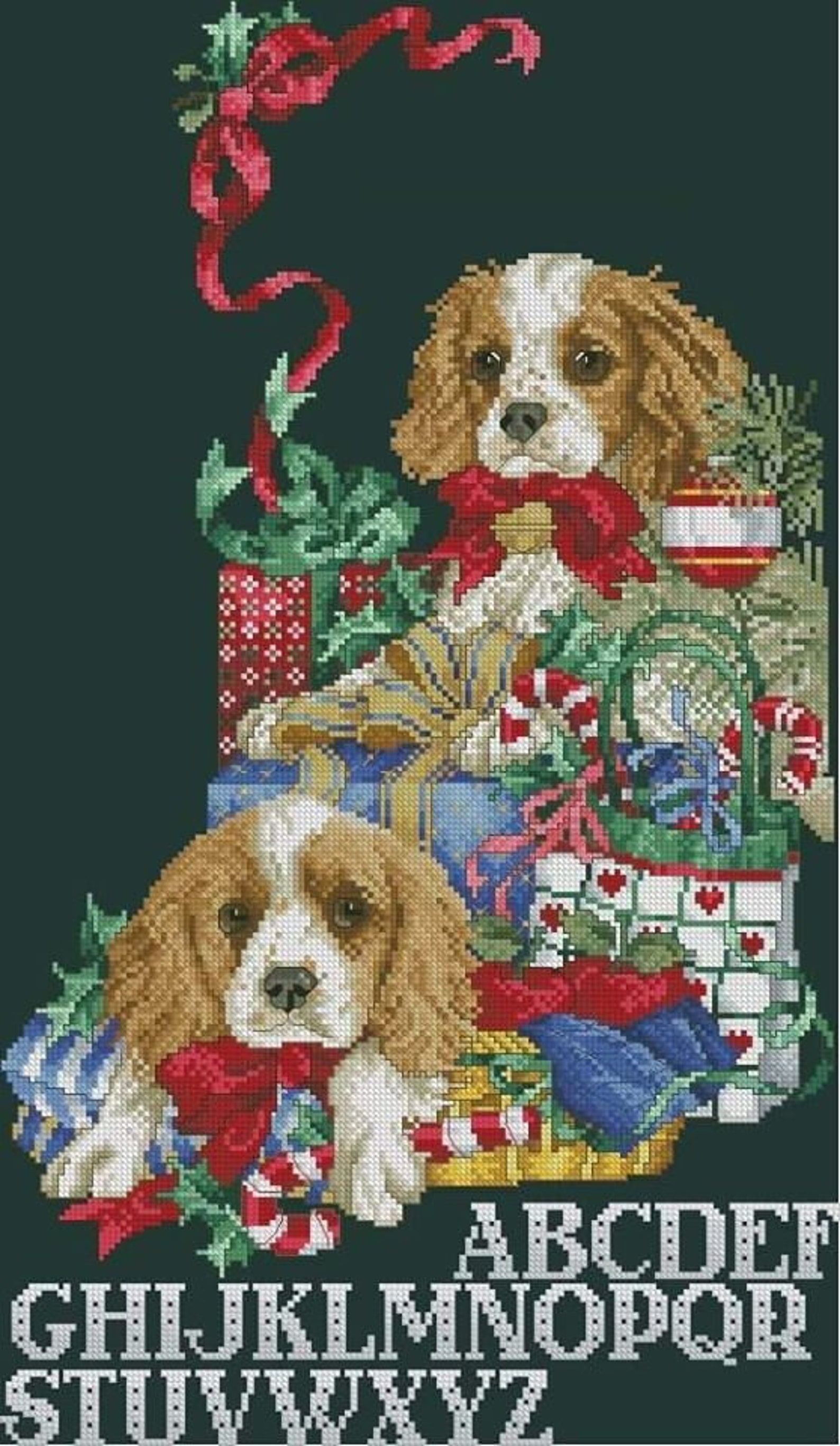 Christmas Stocking PDF Pattern Cross Stitch Vintage Christmas Stocking ...