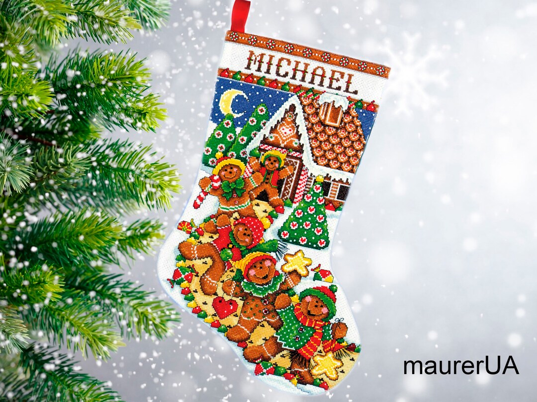 Personalized Christmas Gingerbread Friends Stocking 5952 Christmas ...