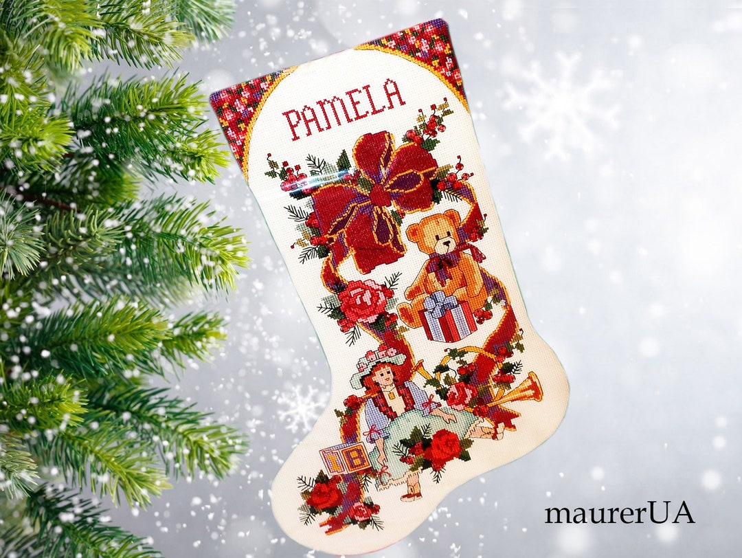 Personalized Embroidered Christmas Stocking Christmas Nostalgia ...