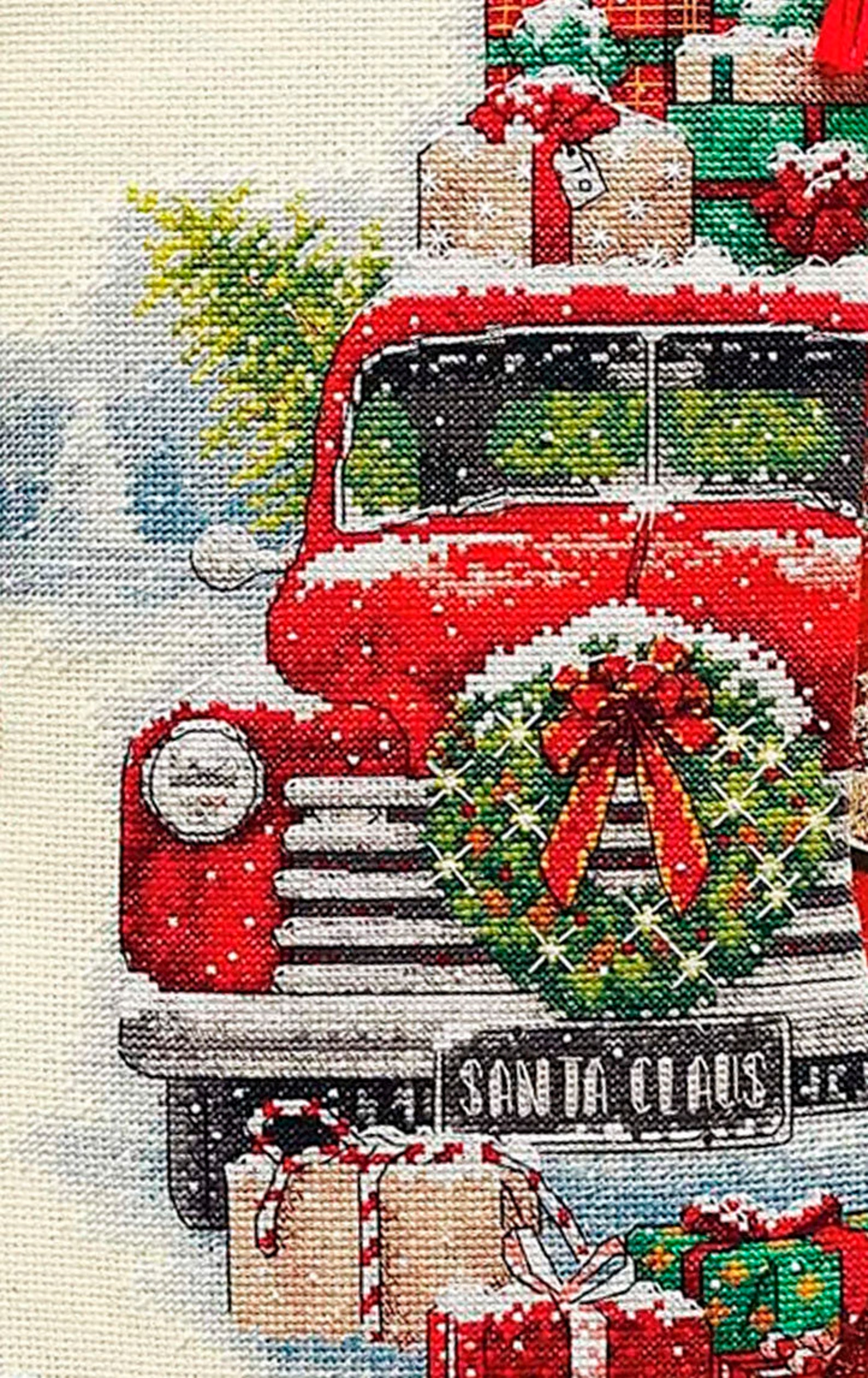 Santa's Truck Stocking Personalised Christmas Stocking - Etsy