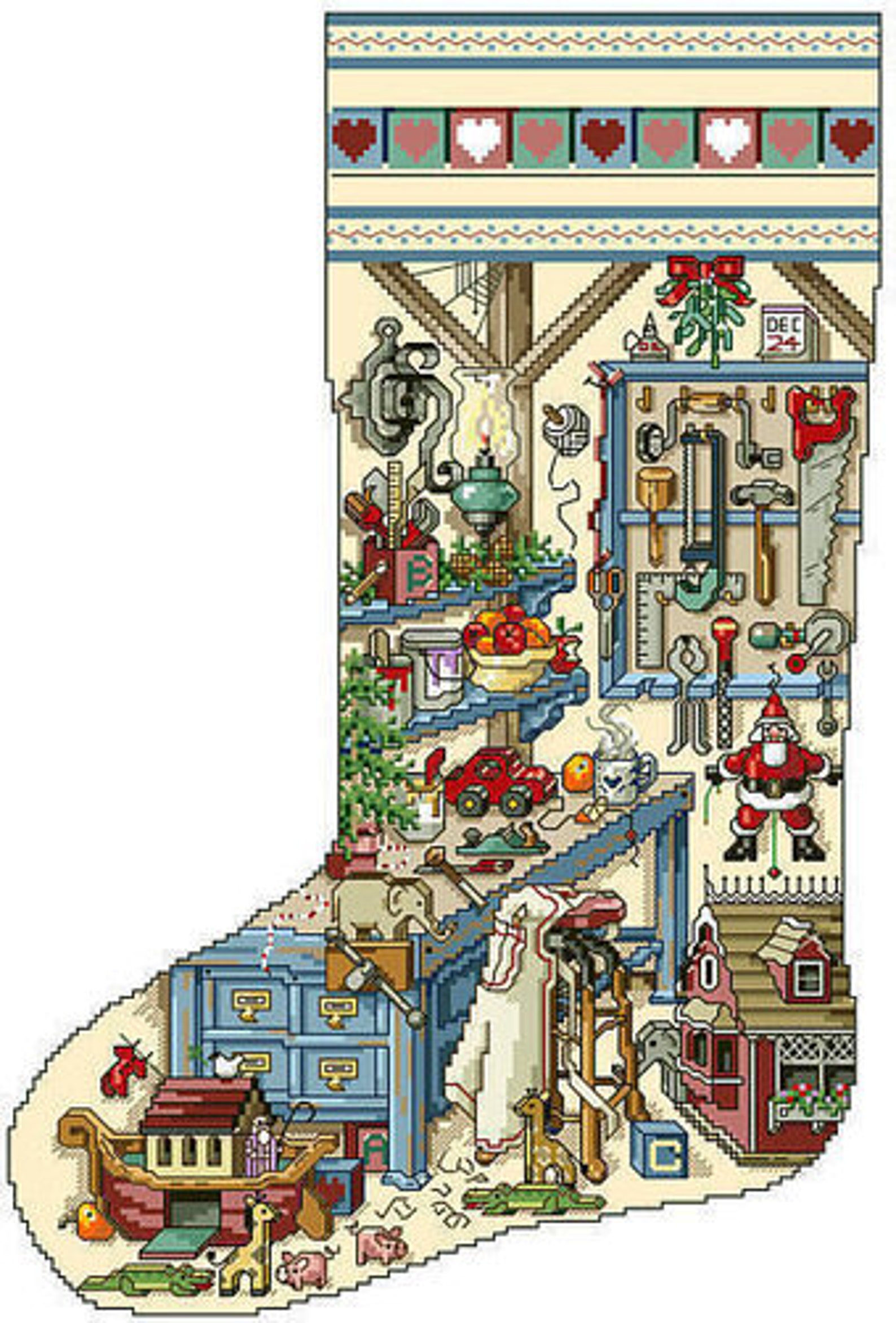 Personalised Christmas Stocking Holiday Workshop Stocking - Etsy