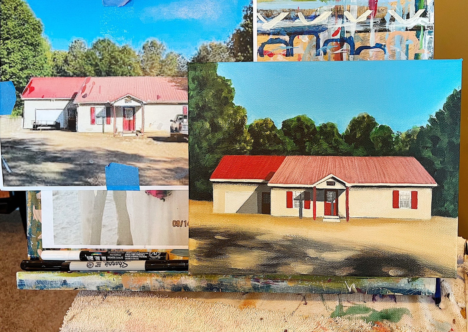 Custom House Painting / Acrylic House Painting / Personalized Building ...