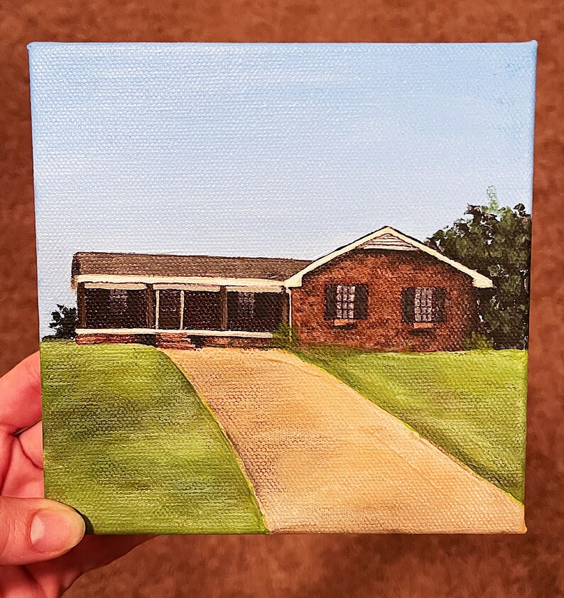 Custom House Painting / Acrylic House Painting / Personalized Building ...