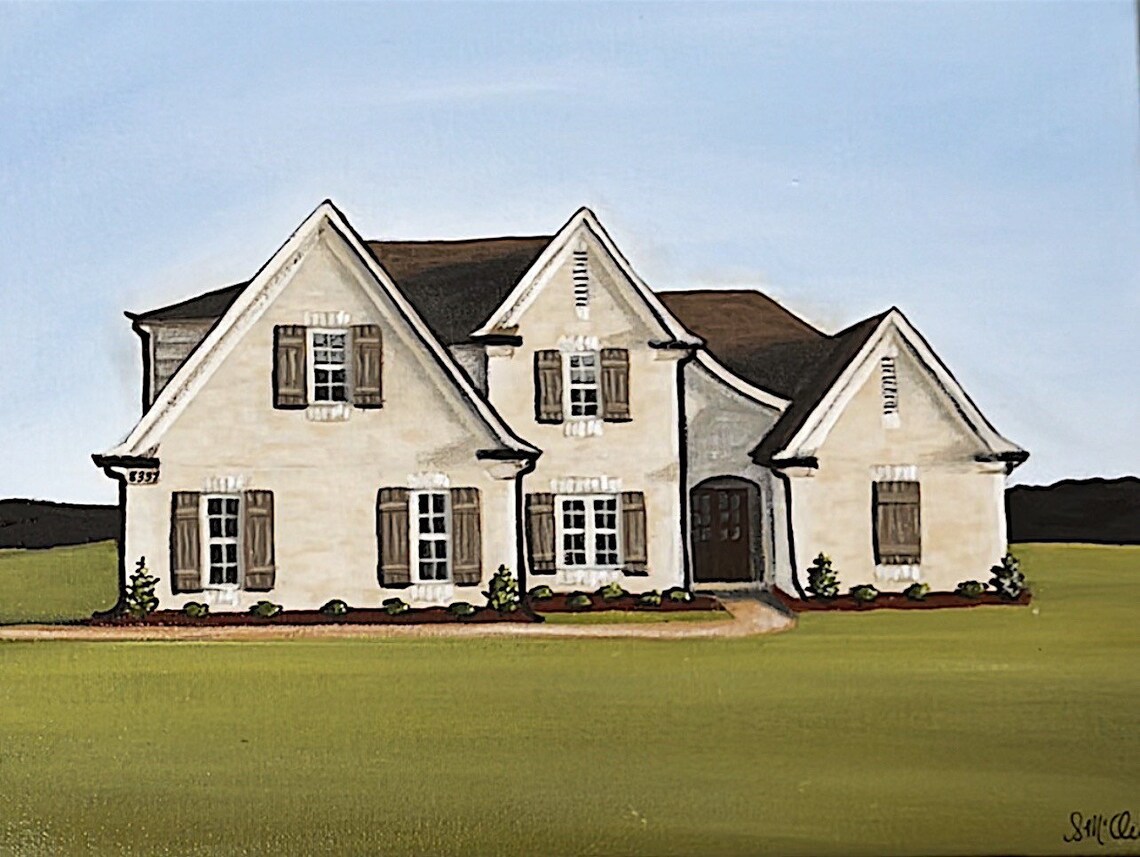 Custom House Painting / Acrylic House Painting / Personalized Building ...