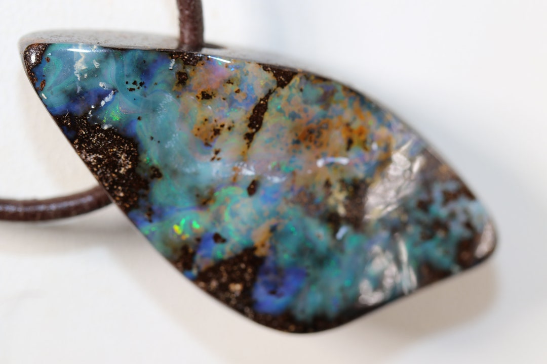 55.4ct Australian Boulder Opal Pendant With Video - Etsy
