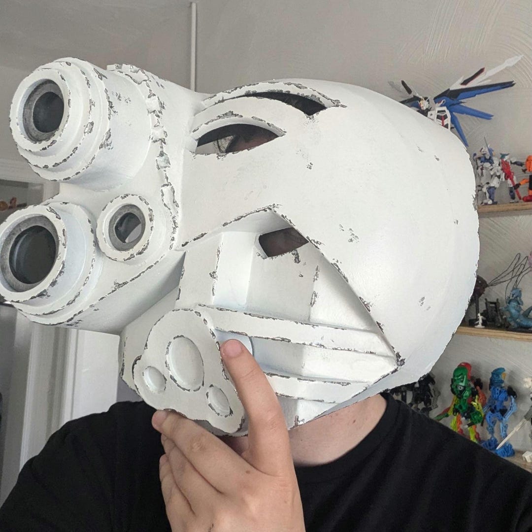 EVA Foam Vision Mask: Bionicle-inspired Cosplay, Battle-damaged Option ...