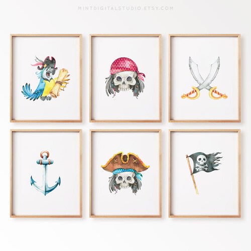 Pirate Print Pirate Printable Art Kids Room Wall Art | Etsy