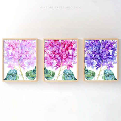 Lilac Flower Print Flower Printable Art Floral Wall Art Spring | Etsy