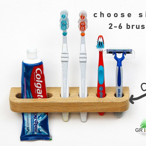 Toothbrush Holder Wall Handmade Wooden Toothbrush Holder - Etsy