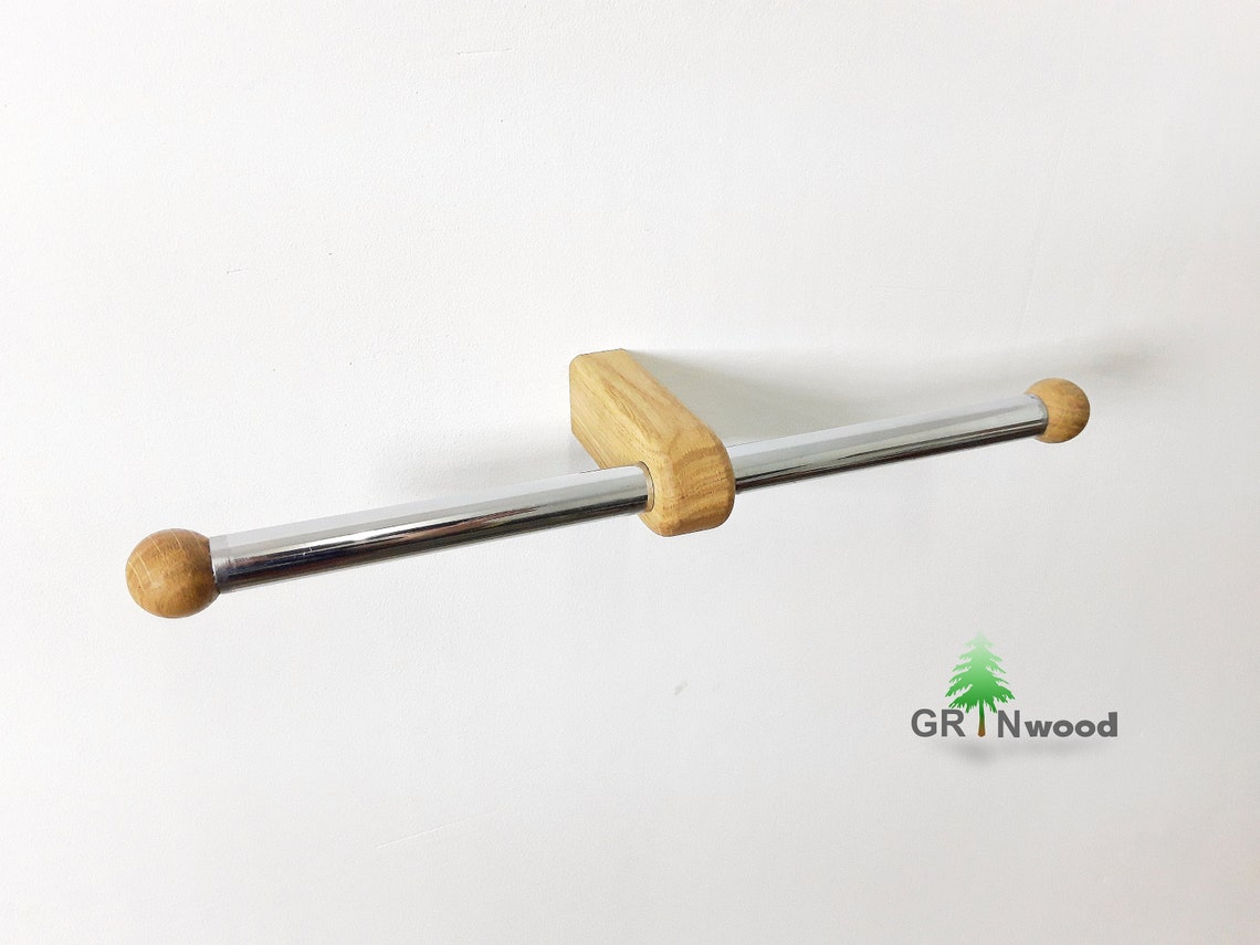 Double Toilet Paper Holder // Two Rolls Holder // Wood Roll | Etsy