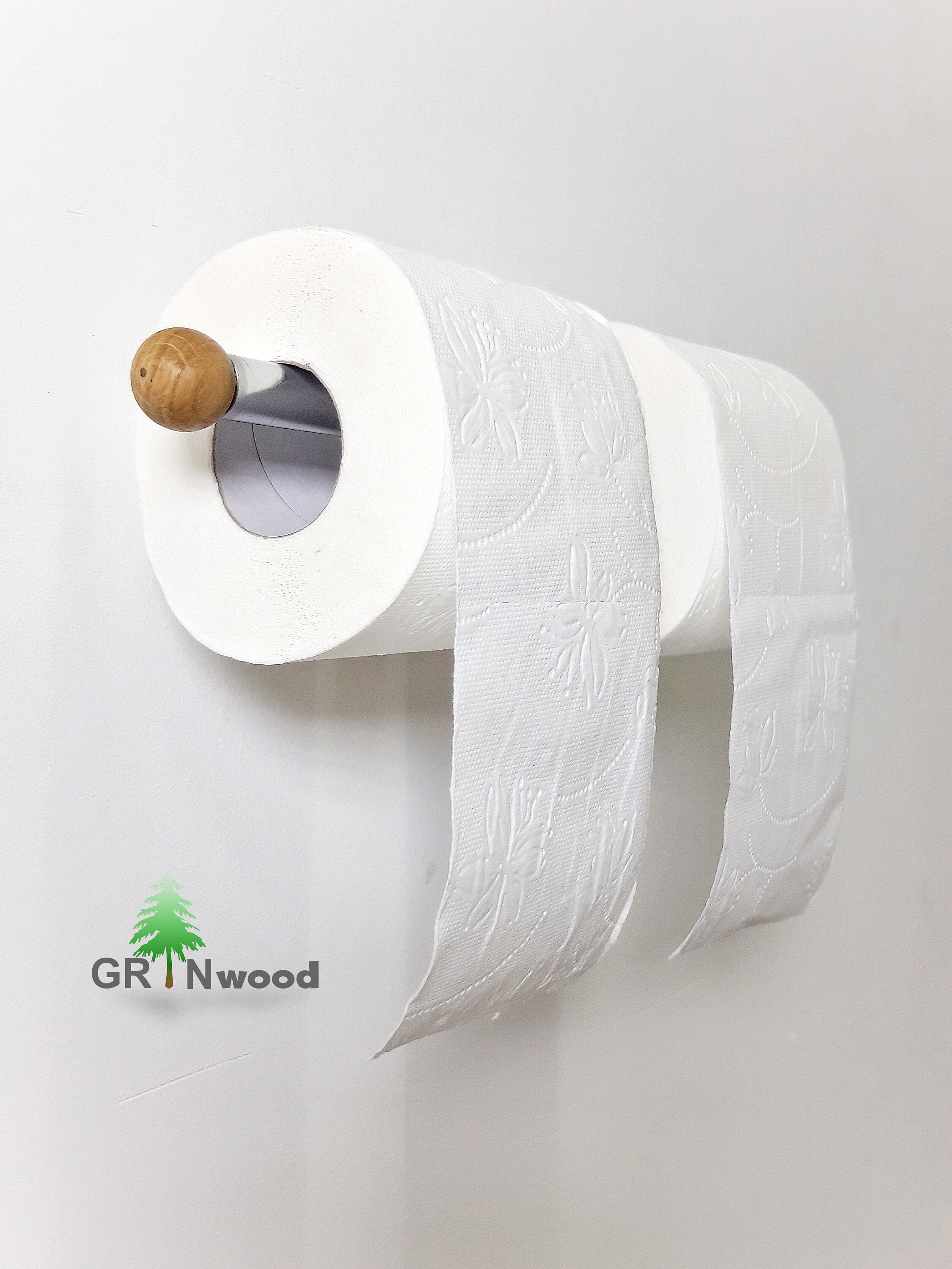 Double Toilet Paper Holder // Two Rolls Holder // Wood Roll | Etsy