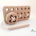 Montessori Lacing Toy // Wooden Toddler Toy // Button Sewing - Etsy