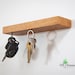 Magnetic Key Holder // Wood Floating Shelf // Key Rack With Neodymium ...