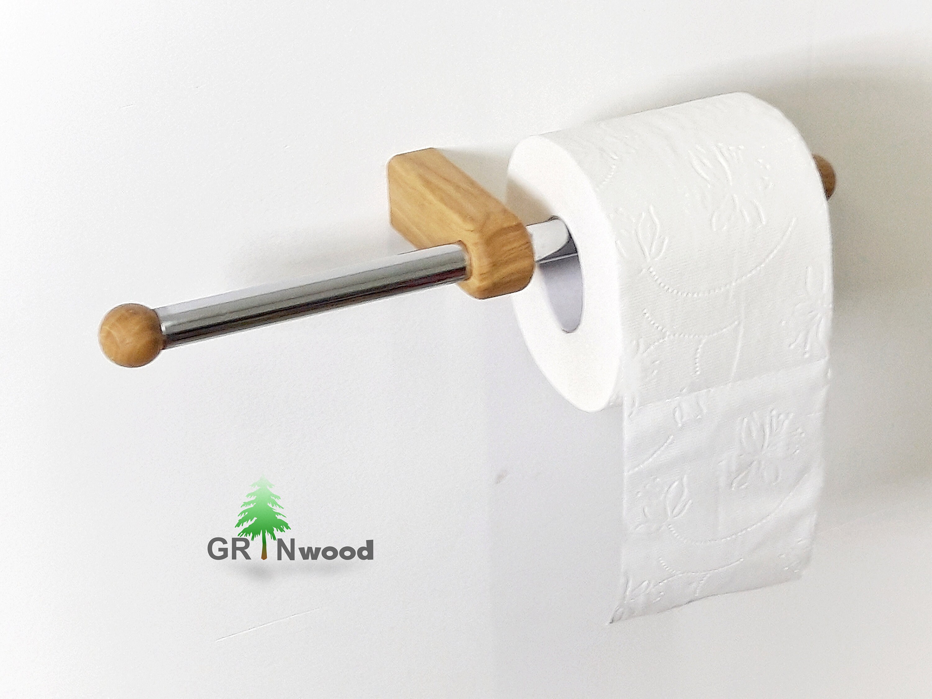 Double Toilet Paper Holder // Two Rolls Holder // Wood Roll | Etsy