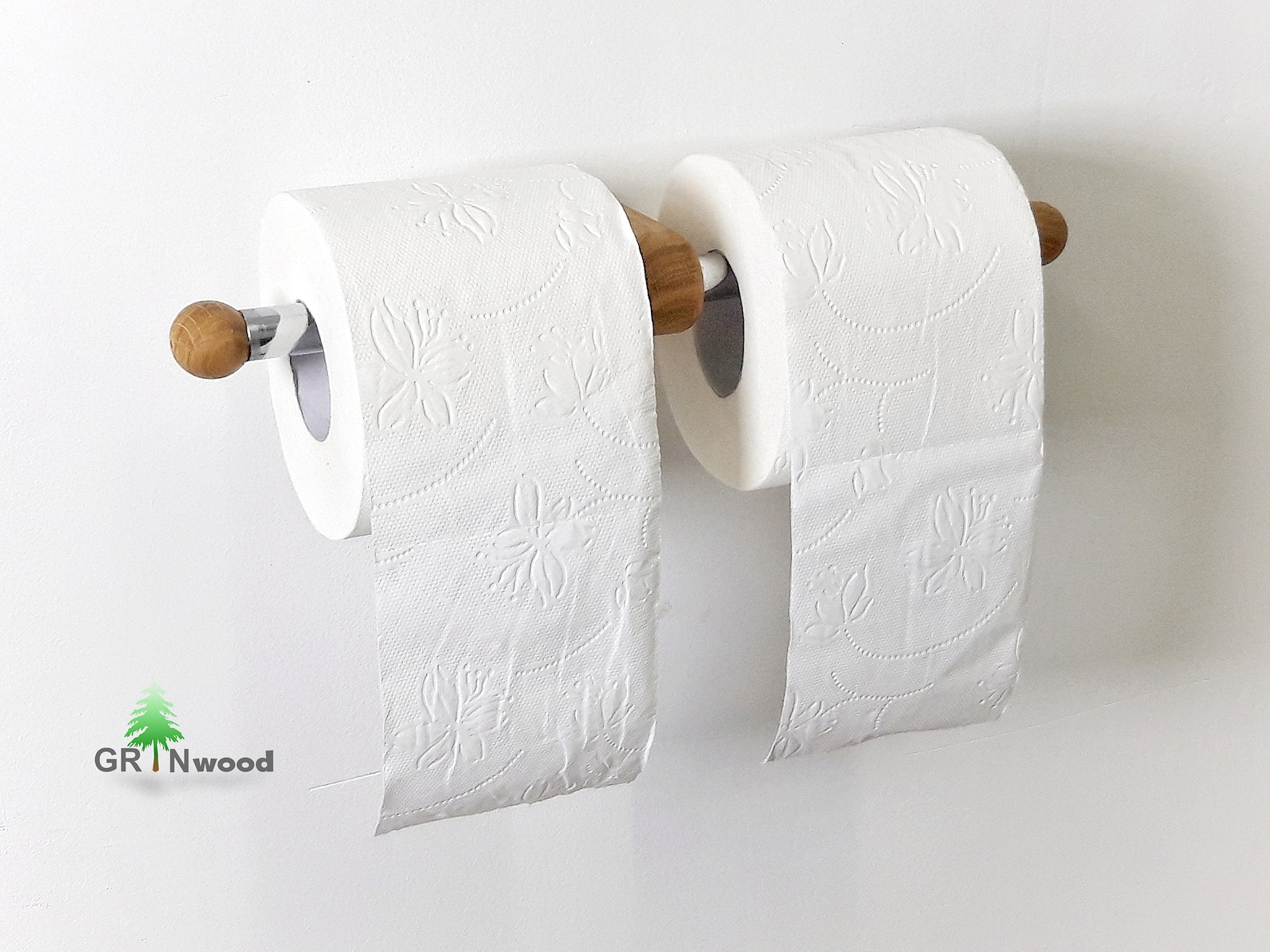 Double Toilet Paper Holder // Two Rolls Holder // Wood Roll - Etsy