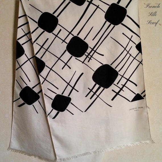 1950s VINTAGE ATOMIC DESIGN French Silk Scarf by Jacques Heim | Etsy