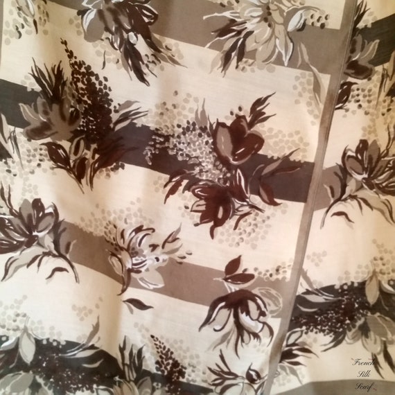 Vintage STYLISH JACQUES FATH French silk Scarf in boh… - Gem