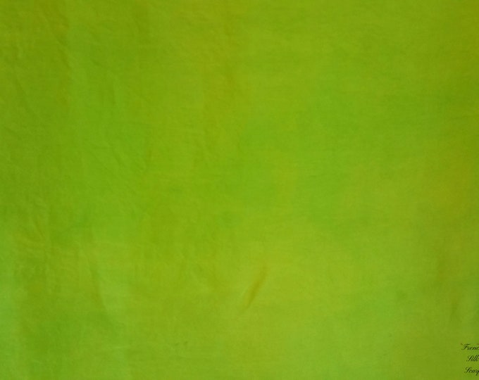 1970s VIBRANT LIME SCARF in Rich Solid Color That Catches the Light ...