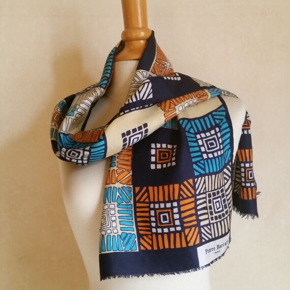 1960s MOD SILK SCARF by Pierre Baccara, Paris. A truy… - Gem