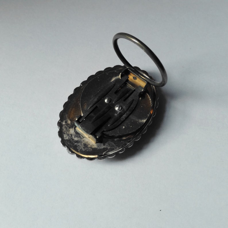 Vintage FRENCH SCARF RING of Golden Rose With Folding Clip at the Back ...