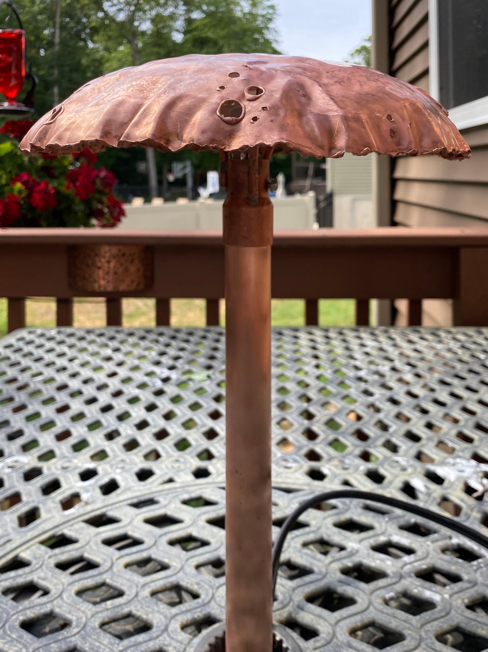 Copper LED Landscape Lights With One Large Mushroom Cap - Etsy
