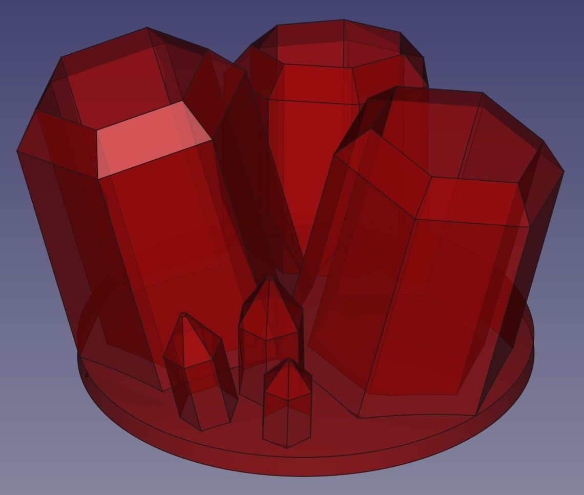 Geode Crystal Utensil Holder 3D Printer STL File - Etsy