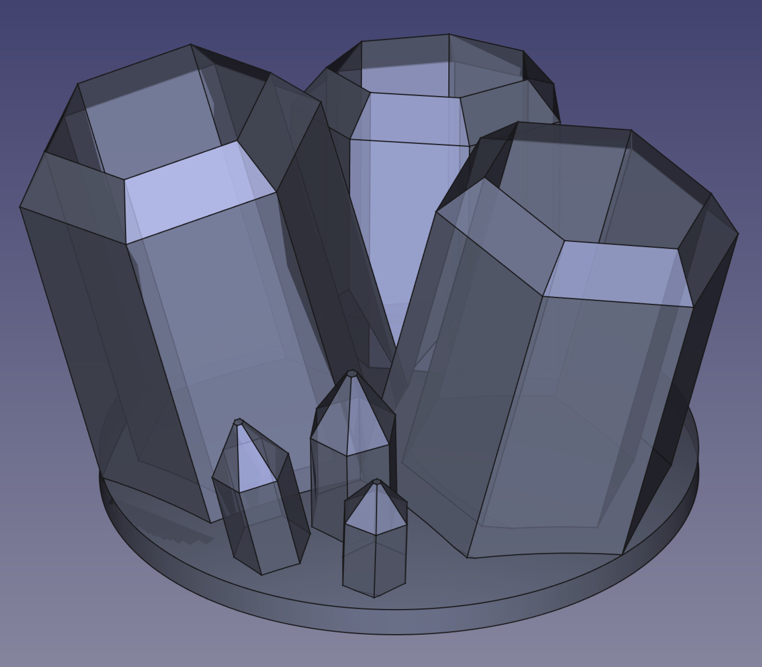 Geode Crystal Utensil Holder 3D Printer STL File - Etsy