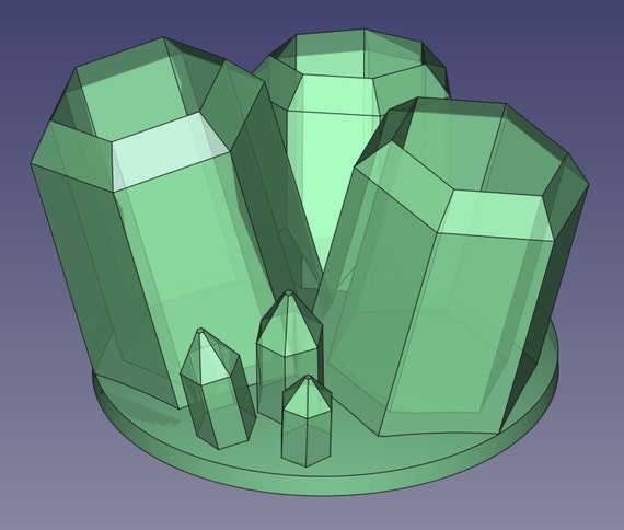 Geode Crystal Utensil Holder 3D Printer STL File - Etsy Australia