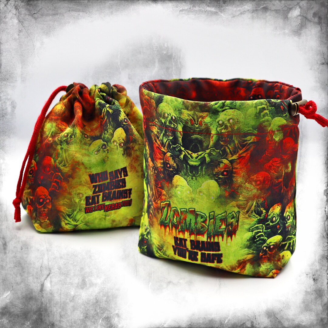 Zombie Dice Bag Role Play, RPG, Modern D20, Zombie Apocalypse Games - Etsy