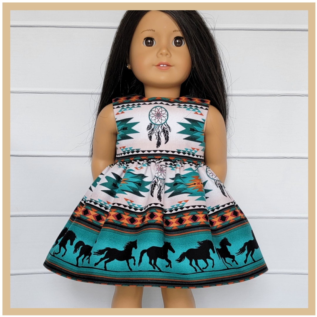 Horses, Dreamcatcher, Native, Southwestern, Dress, Green-gold-black ...
